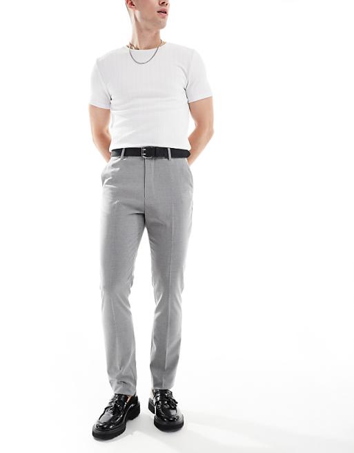 ASOS DESIGN smart skinny fit pants in grey | ASOS ASOS DESIGN smart skinny fit pants in grey | ASOS