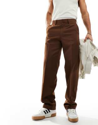 ASOS DESIGN smart straight leg pants in chocolate brown | ASOS