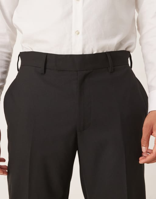 ASOS DESIGN smart straight trousers in black | ASOS