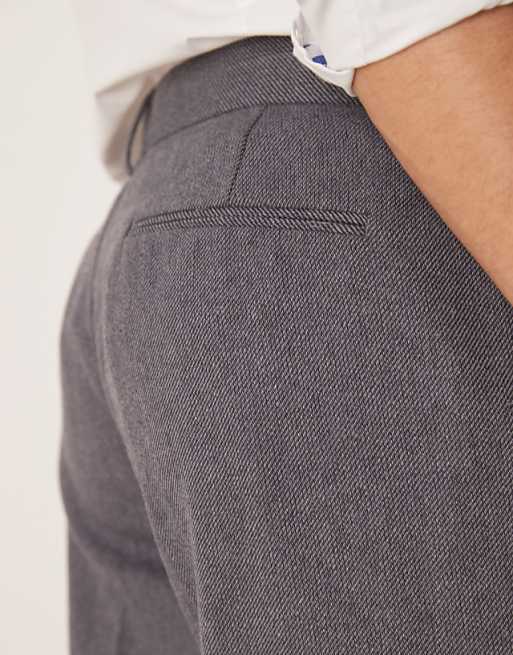 ASOS DESIGN smart wool mix straight leg pants in charcoal ASOS DESIGN smart wool mix straight leg pants in charcoal