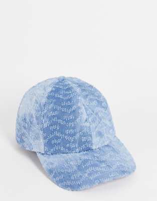 ASOS DESIGN soft baseball cap in distressed denim | ASOS
