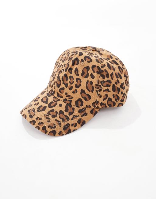 ASOS DESIGN soft cap in washed leopard print | ASOS
