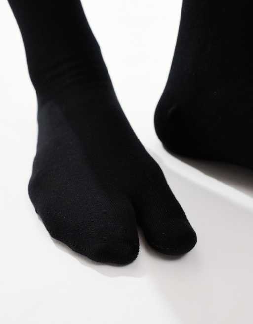 ASOS DESIGN split toe socks in black | ASOS