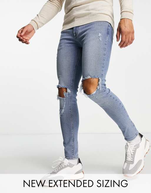 Asos Design Spray On Jeans In Mittlerer Waschung Mit Power Stretch