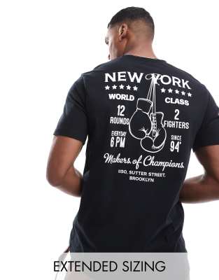 ASOS DESIGN standard t-shirt in black with back print | ASOS