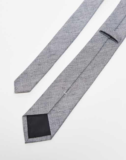 ASOS DESIGN standard tie in grey two tone | ASOS