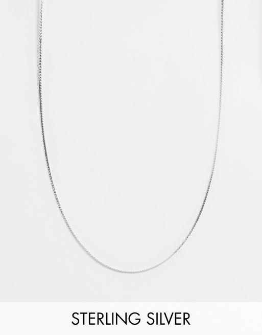 Asos Design Sterling Silver Chain Asos