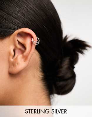 ASOS DESIGN sterling silver ear cuff with wave design | ASOS
