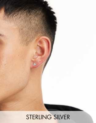 ASOS DESIGN sterling silver triangle stud earring | ASOS