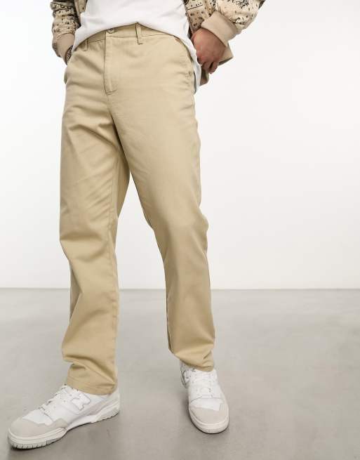 ASOS DESIGN straight chinos in stone | ASOS