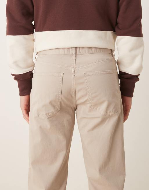 ASOS DESIGN straight fit chinos in stone | ASOS