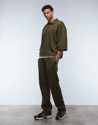 ASOS DESIGN straight leg jogger in khaki | ASOS