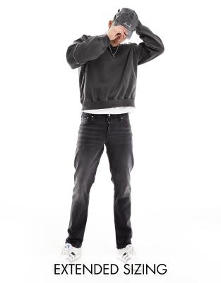 ASOS DESIGN stretch slim jeans in washed black | ASOS