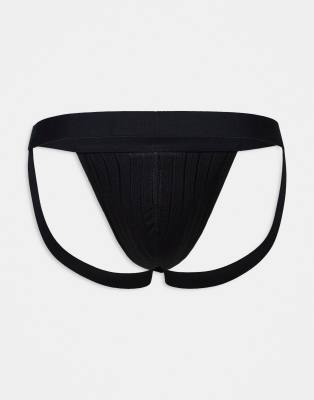 ASOS DESIGN – Strukturierter Jockstrap in Schwarz | ASOS