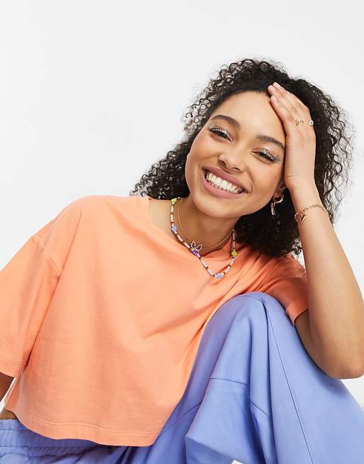 ASOS DESIGN super crop t-shirt in apricot | ASOS ASOS DESIGN super crop t-shirt in apricot | ASOS