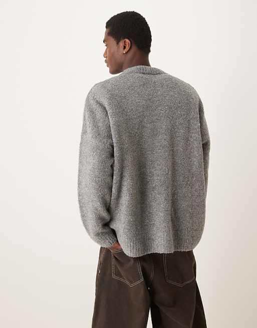 ASOS DESIGN super oversized boxy fit knit textured crew neck ASOS DESIGN super oversized boxy fit knit textured crew neck