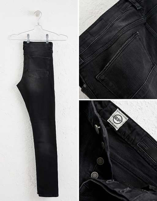 ASOS DESIGN super skinny 12.5oz jeans with knee rips in ASOS DESIGN super skinny 12.5oz jeans with knee rips in