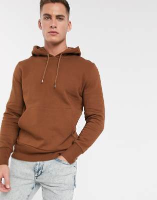 ASOS DESIGN - sweat à capuche à détails côtelés - Marron | ASOS