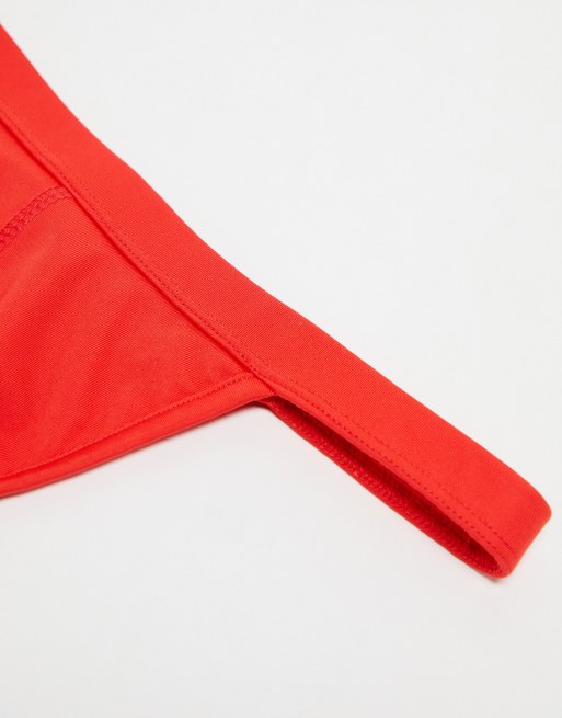 ASOS DESIGN swim thong in red | ASOS