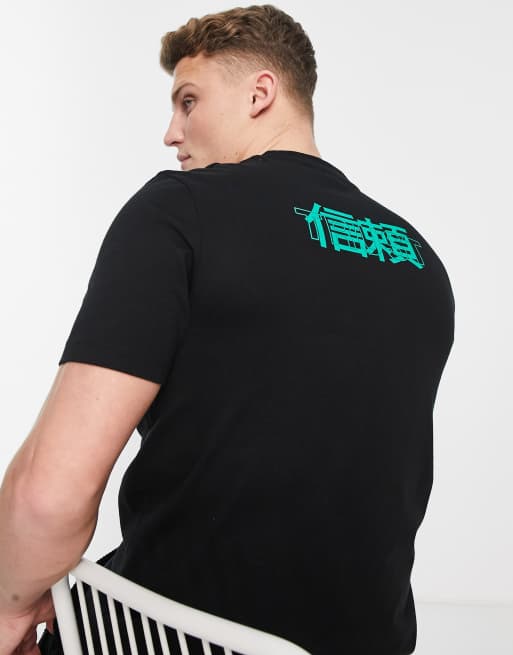 Asos Design T Shirt In Schwarz Mit Textprint Am Rücken Asos