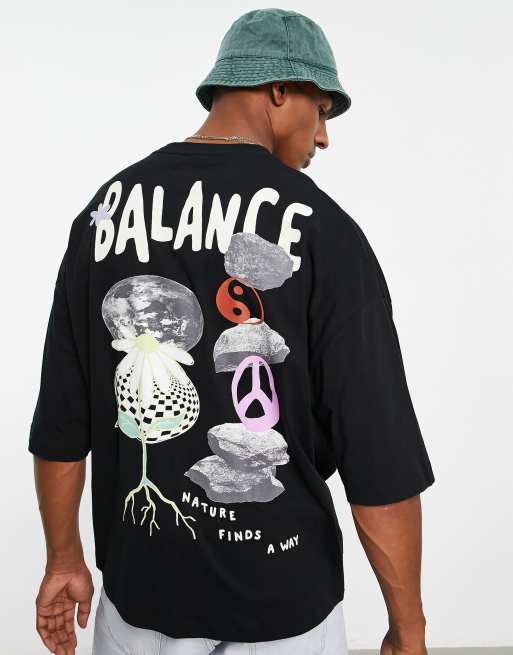 ASOS DESIGN - T-shirt oversize avec imprimé mystique au dos - Noir | ASOS