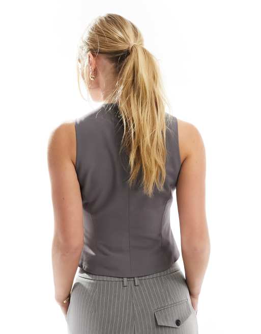 ASOS DESIGN tailored vest in gray | ASOS
