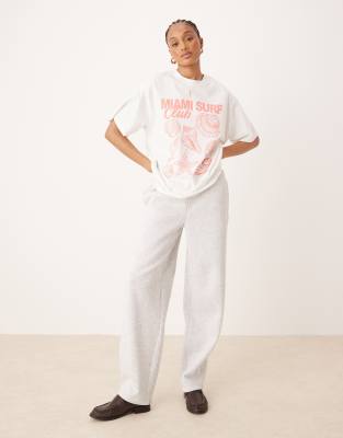 ASOS DESIGN Tall barrel leg jogger in grey marl | ASOS