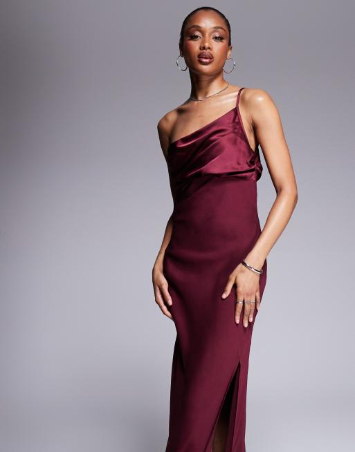 Burgundy dress chiffon store