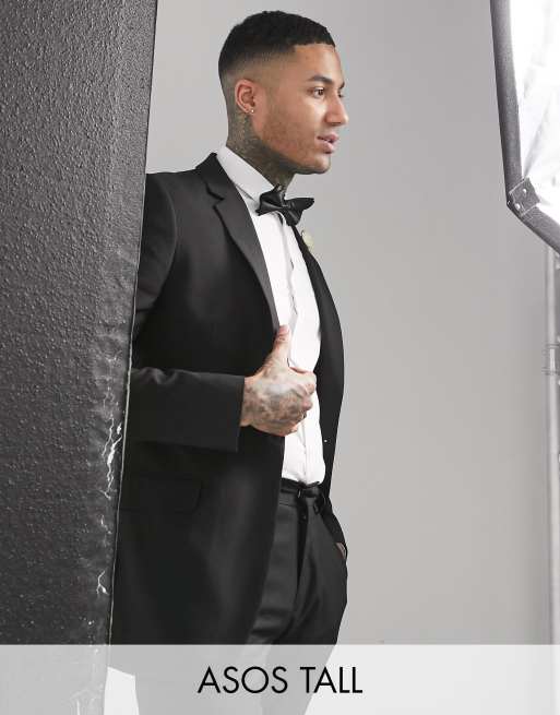 ASOS DESIGN Tall wedding skinny suit in black | ASOS