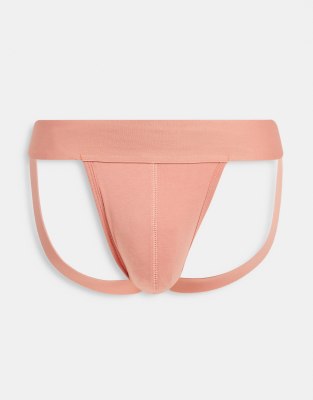 ASOS DESIGN tanga jock in peach | ASOS