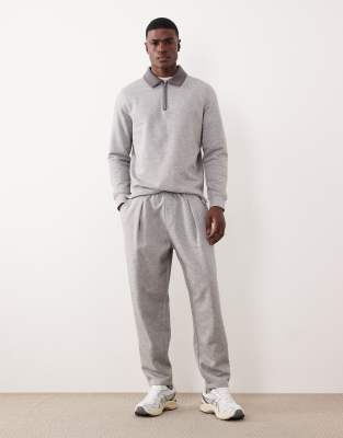 ASOS DESIGN tapered trackies in light grey | ASOS