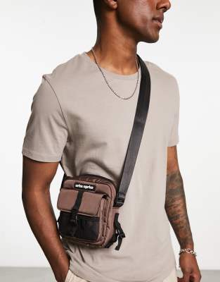 ASOS DESIGN tech cross body bag in brown | ASOS