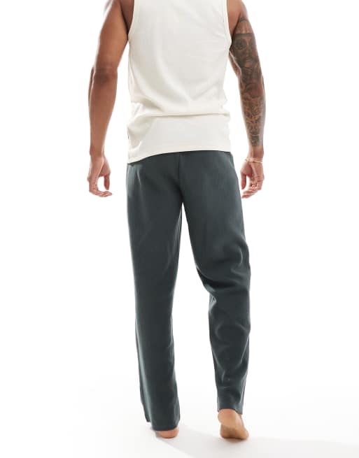 ASOS DESIGN textured lounge pants in charcoal | ASOS