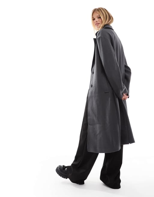 ASOS DESIGN throw-on formal coat in charcoal | ASOS