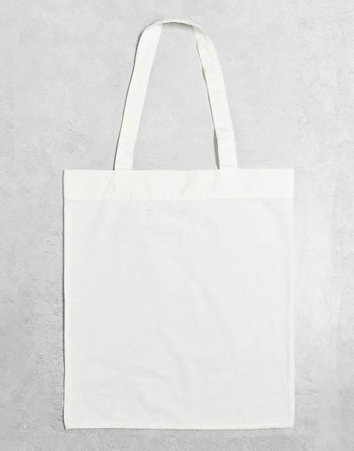 Asos Design Tragetasche Aus Leichter Baumwolle In Ecru Asos