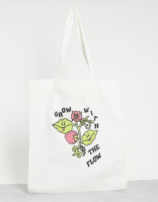 ASOS DESIGN – Tragetasche mit „Grow With The Flow“-Print | ASOS