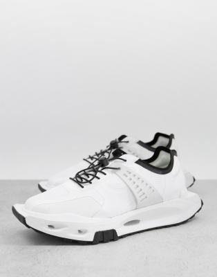 ASOS DESIGN trainers with angular sole in white | ASOS