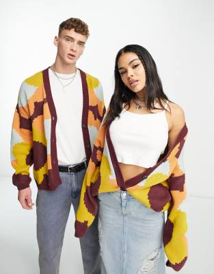ASOS DESIGN unisex oversized cardigan in floral pattern | ASOS