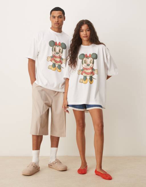 ASOS DESIGN Unisex oversized Disney t-shirt with Mickey & Minnie Mouse ...