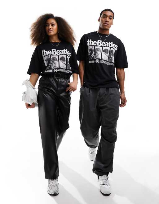 ASOS DESIGN unisex oversized license band tee with The Beatles print in ...