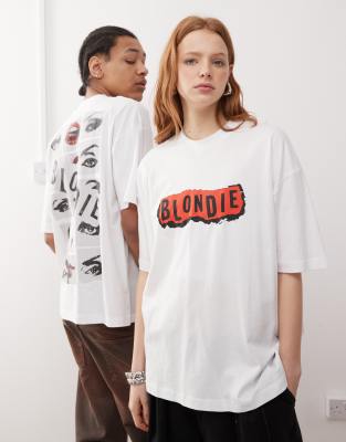 ASOS DESIGN unisex oversized license t-shirt with Blondie prints in ...