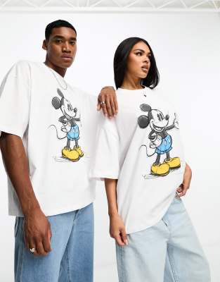 ASOS DESIGN unisex oversized t-shirt with Mickey Mouse sketch print in ...