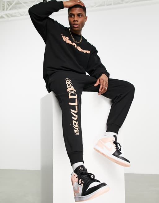 Asos Design Unrvlld Spply Legere Jogginghose In Schwarz Mit