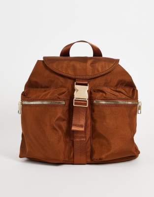 ASOS DESIGN utility backpack in brown | ASOS