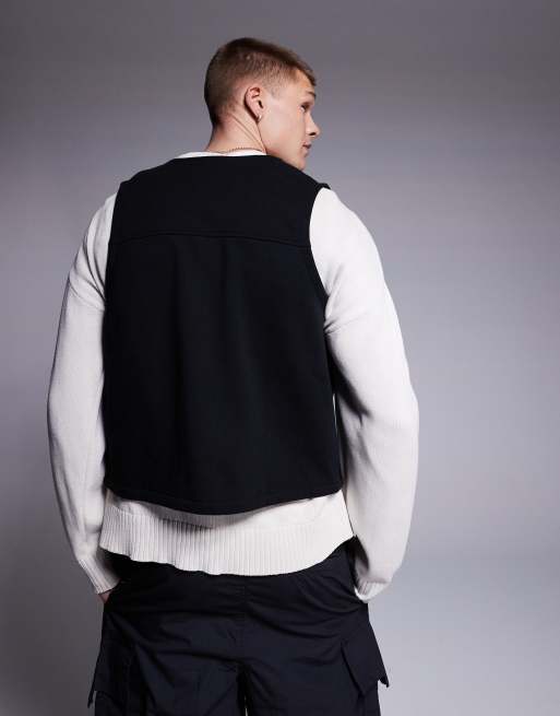 ASOS DESIGN utility vest in black | ASOS