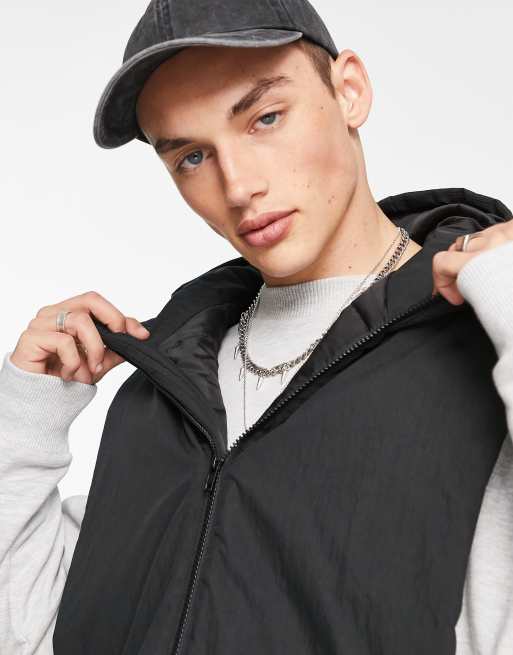 ASOS DESIGN wadded dropped armhole vest in black | ASOS