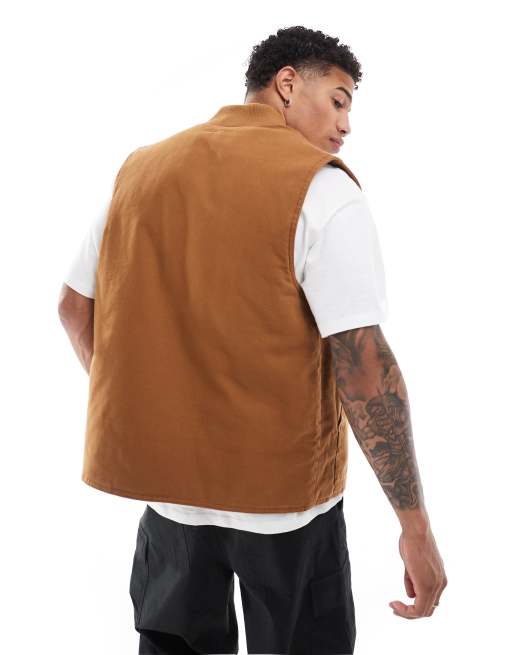 ASOS DESIGN washed vest in tan | ASOS