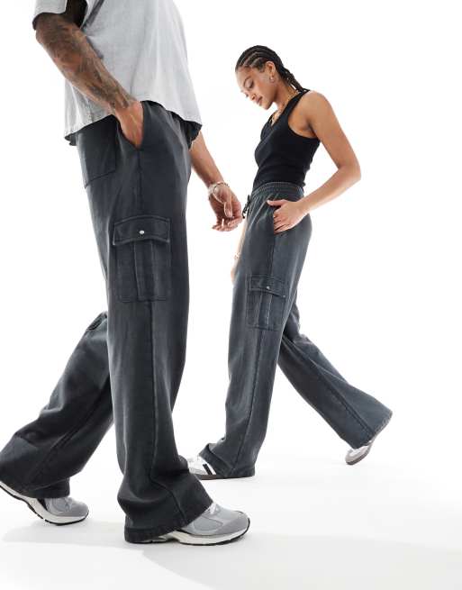 Asos Design Weit Geschnittene Unisex Jogginghose In Verwaschenem