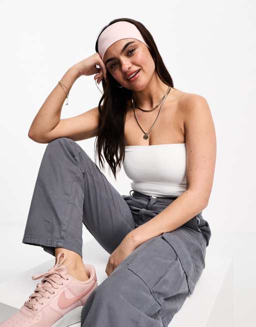 ASOS DESIGN wide jersey headband in baby pink | ASOS