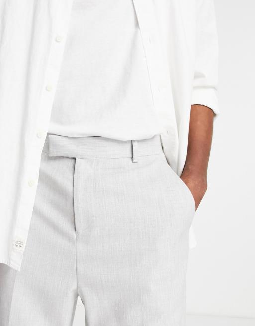 ASOS DESIGN wide leg smart pants in gray | ASOS